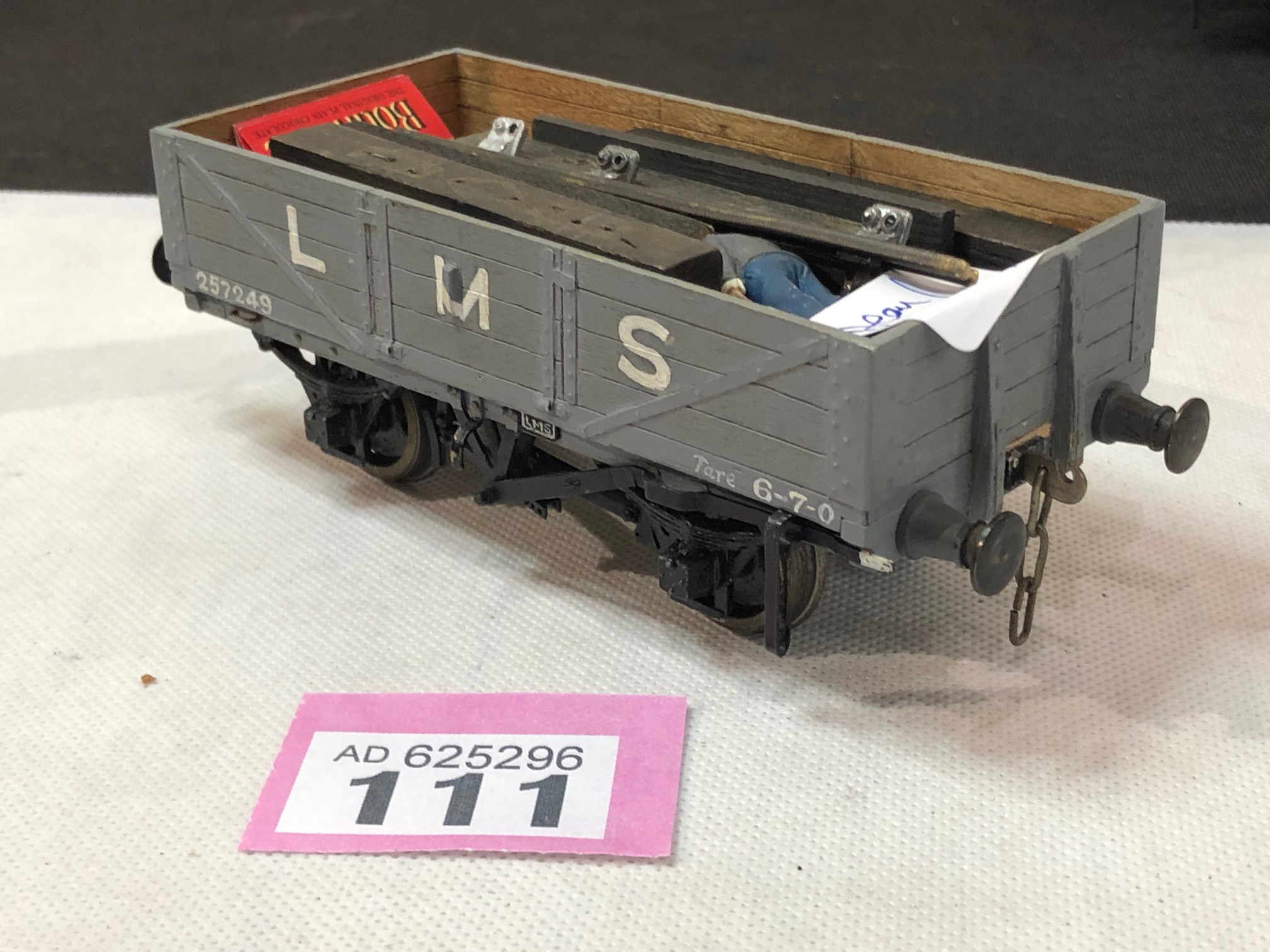 O gauge LMS 5 plank open wagon with load P111 MDX - The Model Railway Club