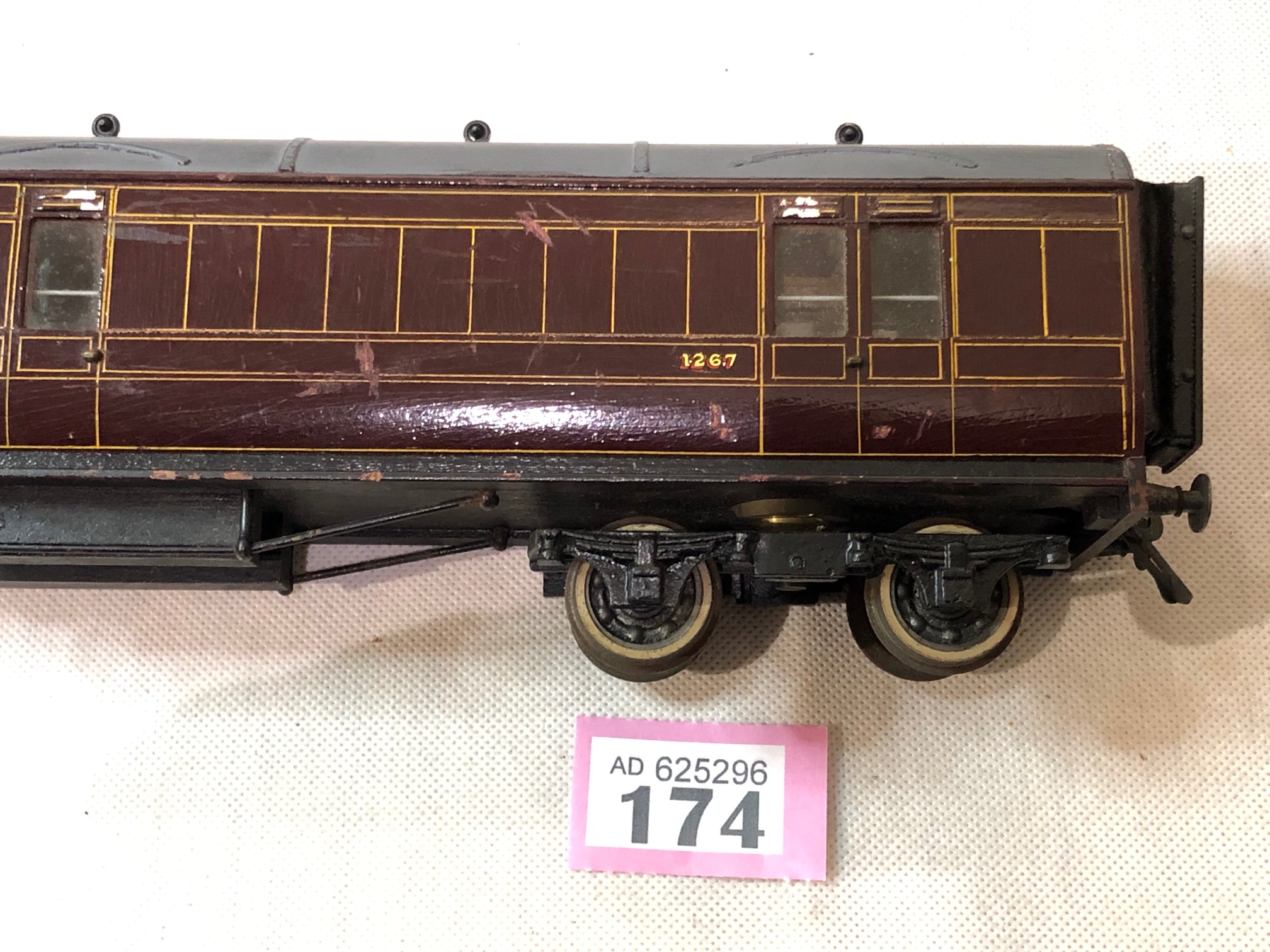 O gauge LMS full brake bogie coach 1267 P174 MDS - The Model Railway Club