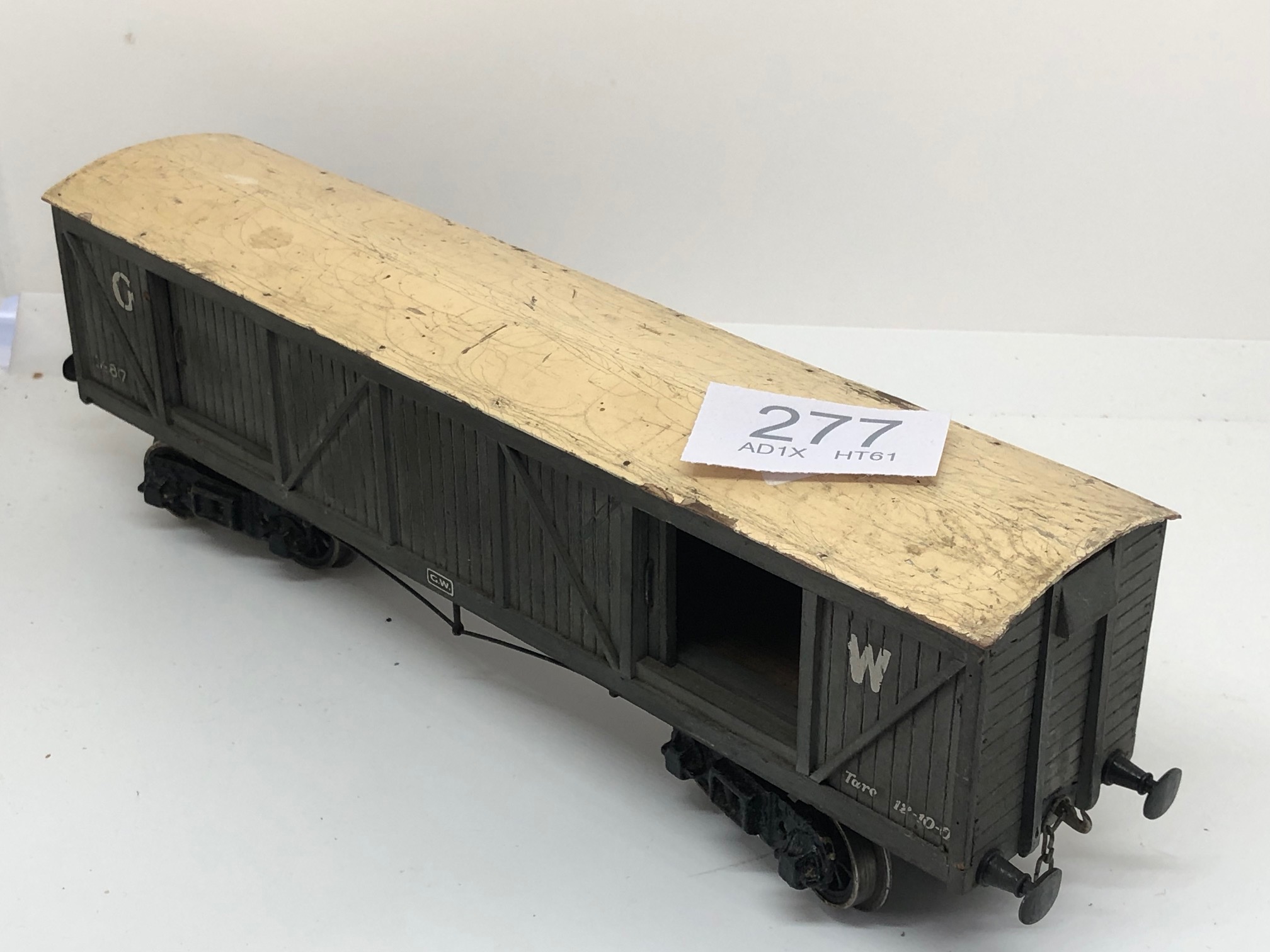 O gauge vintage GWR bogie van with sliding doors W277 MDX - The Model ...