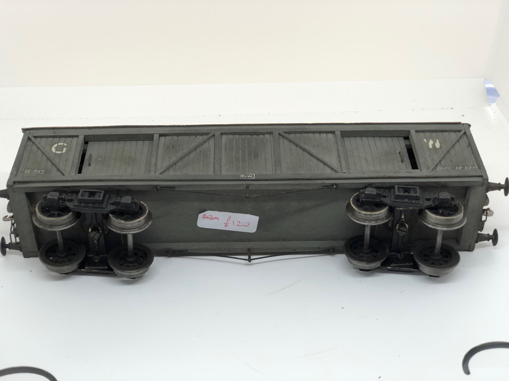 O gauge vintage GWR bogie van with sliding doors W277 MDX - The Model ...