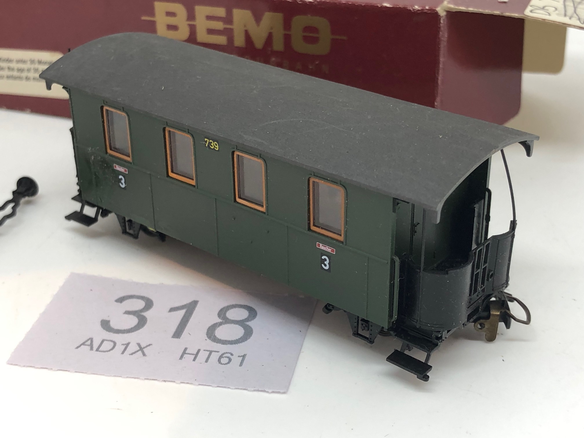 Bemo HOe 3003 819 DB coach 739 Nichtrauche W318 MTR - The Model Railway ...