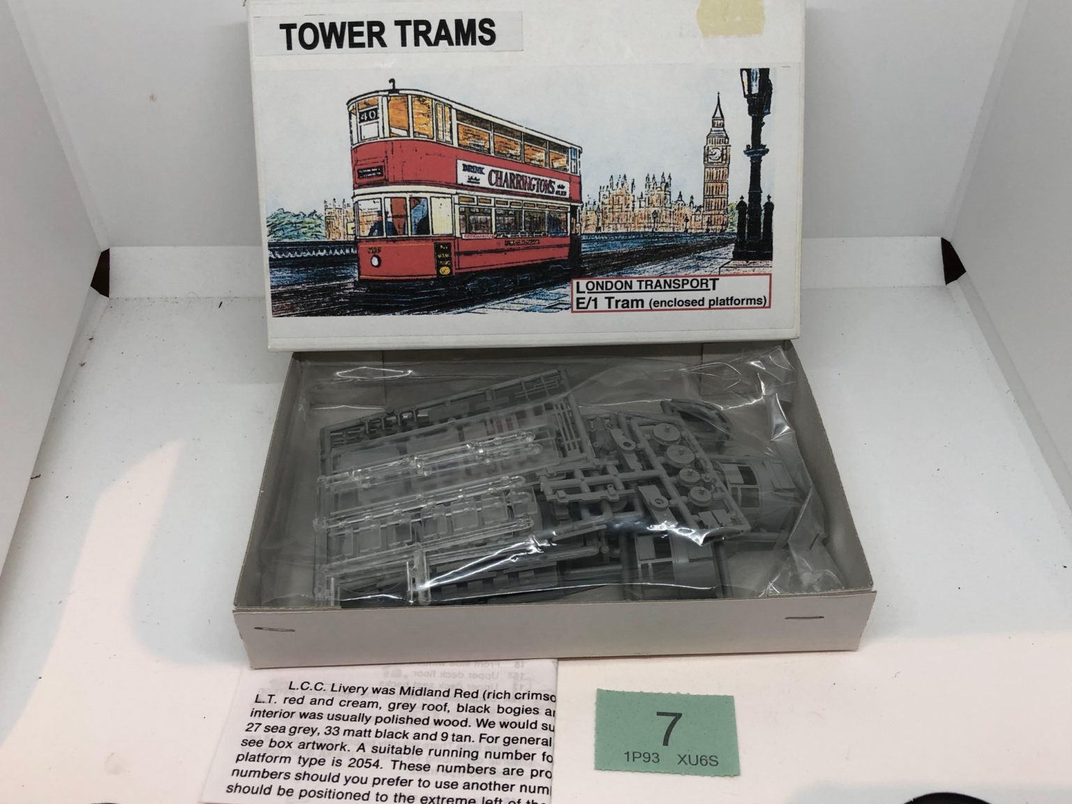 Tower Trams OO TK01 E1 class tram enclosed platform plastic kit ...