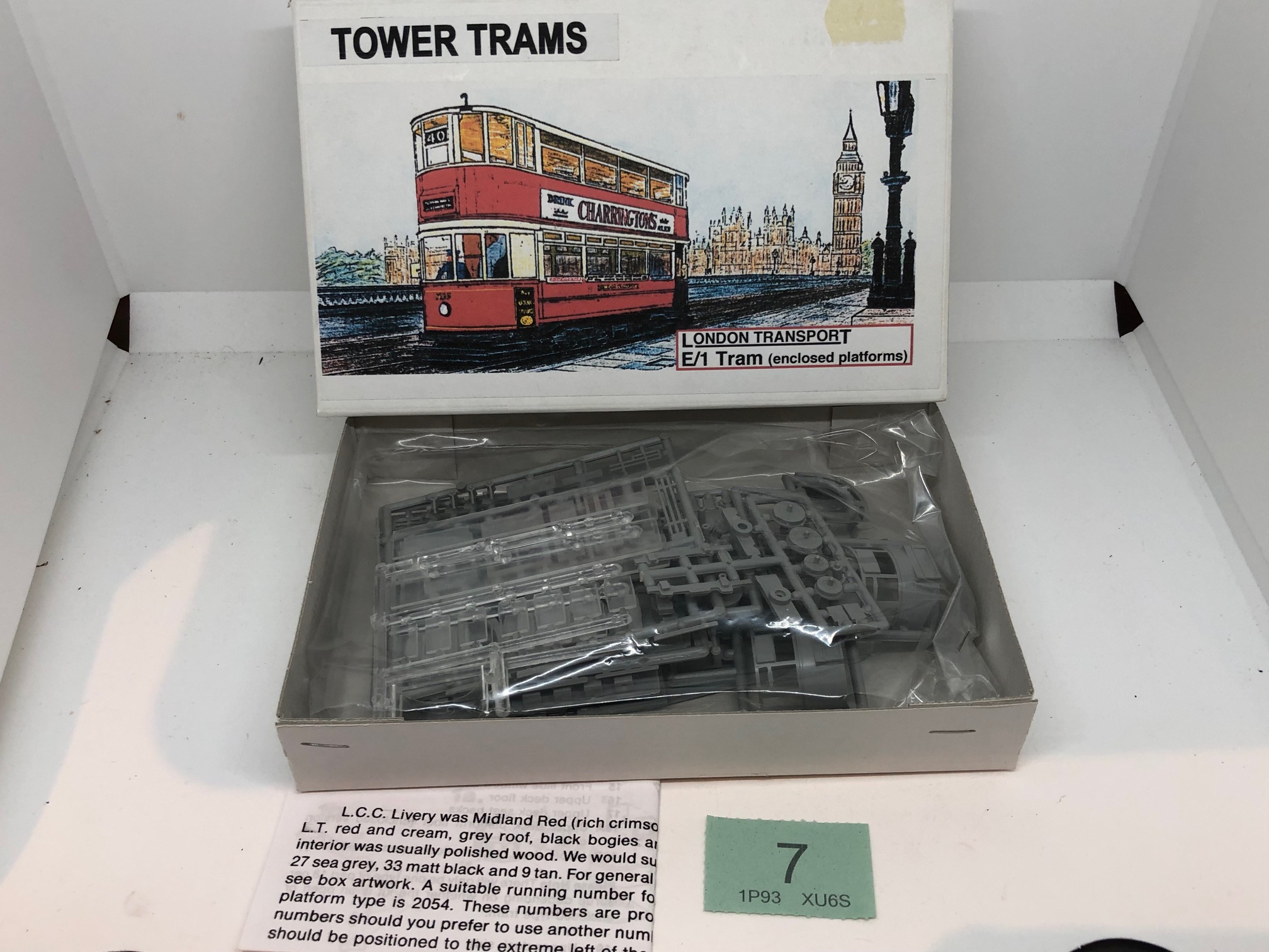 Tower Trams OO TK01 E1 class tram enclosed platform plastic kit ...
