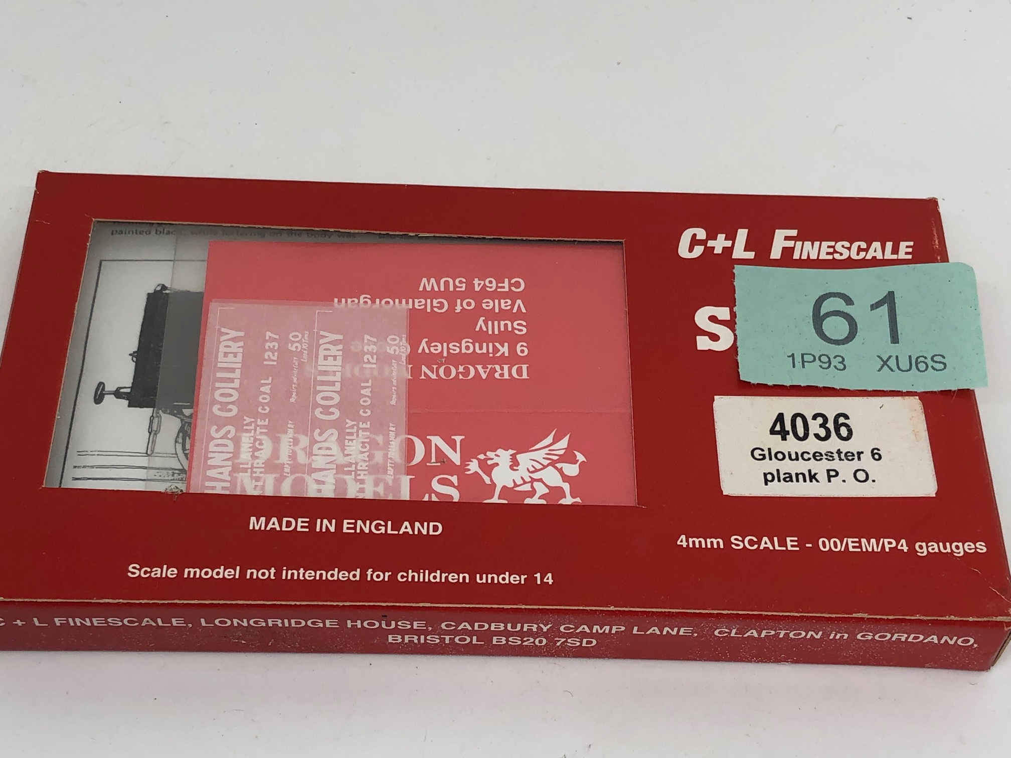 Slaters OO EM P4 4036 Gloucester 6 plank PO Cross Hands Colliery ...