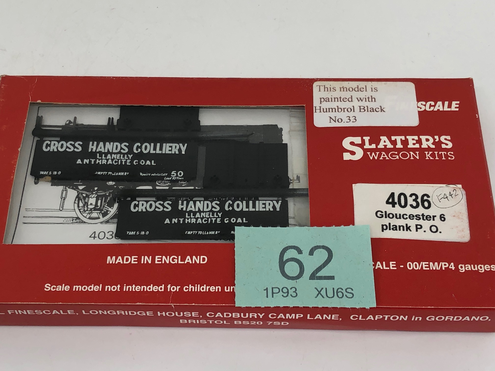 Slaters OO EM P4 4036 Gloucester 6 plank PO Cross Hands Colliery ...