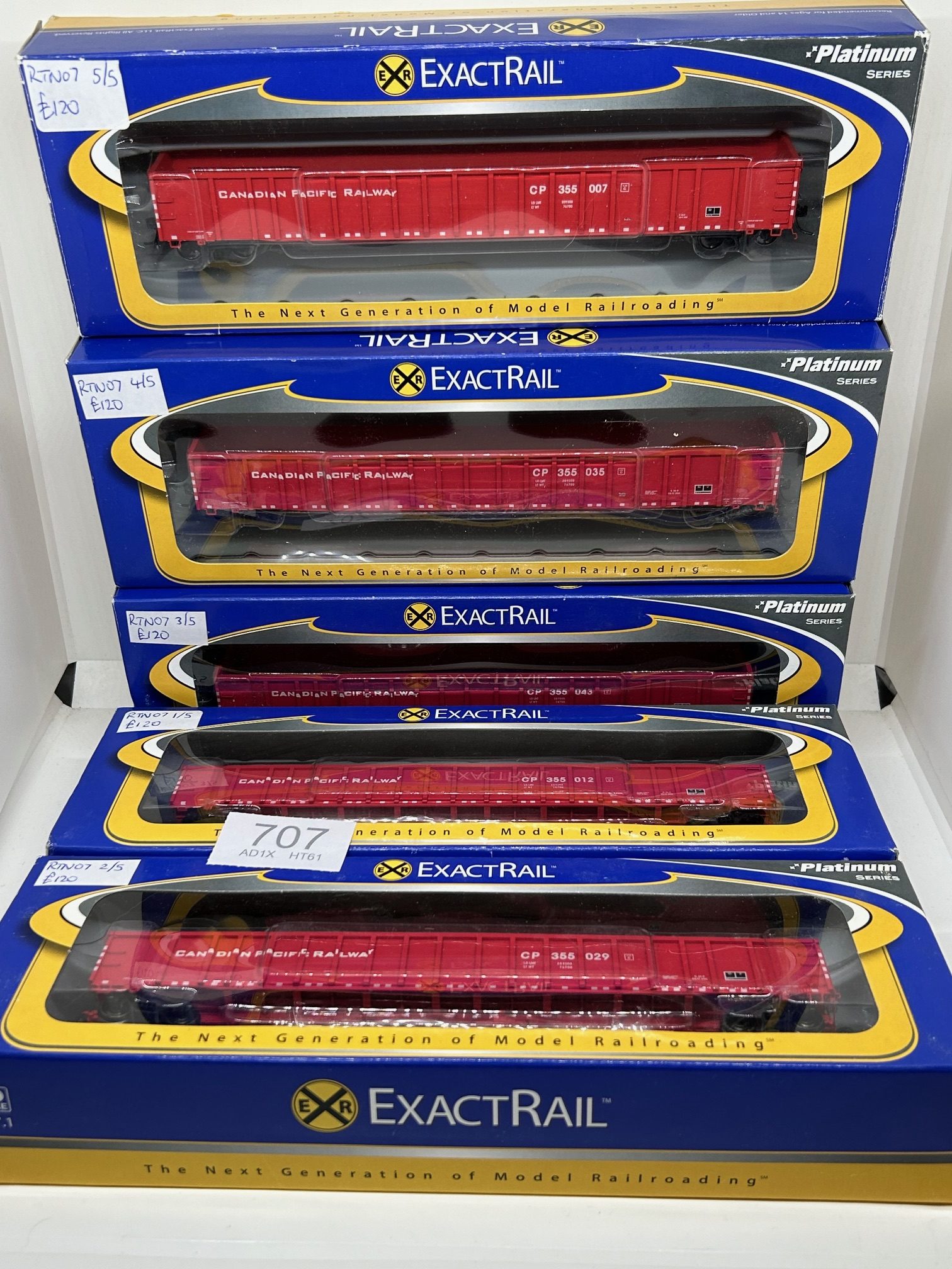 ExactRail HO 80702 Set of 5 CP Thrall 3564 CuFt Gondolas in boxes - The ...